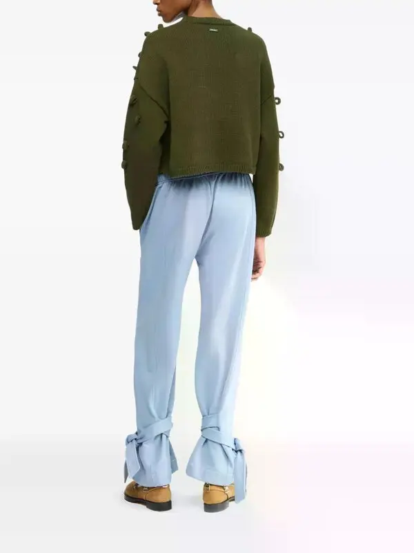 JW Anderson Textured Knitted Jumper - Green