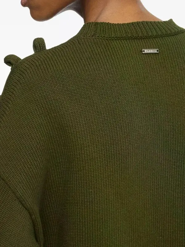 JW Anderson Textured Knitted Jumper - Green