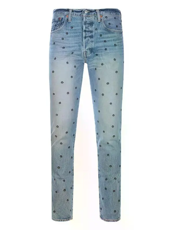 LEVI'S Embroidered Cotton Jeans