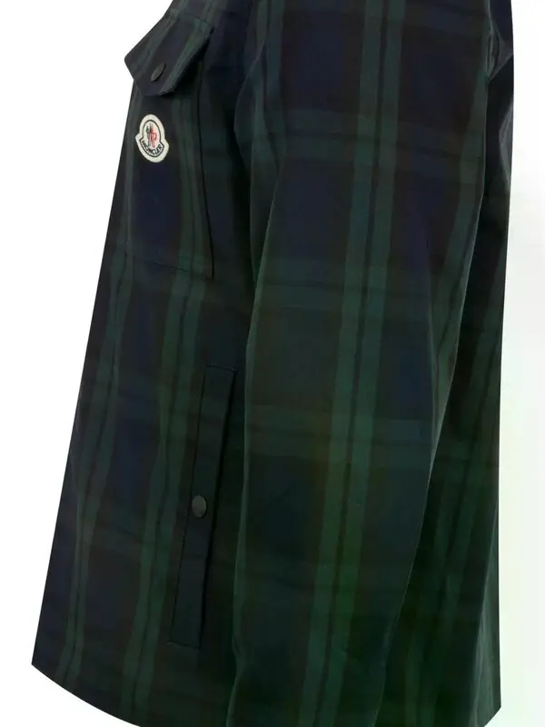Moncler Checked Zip-up Shirt Jacket