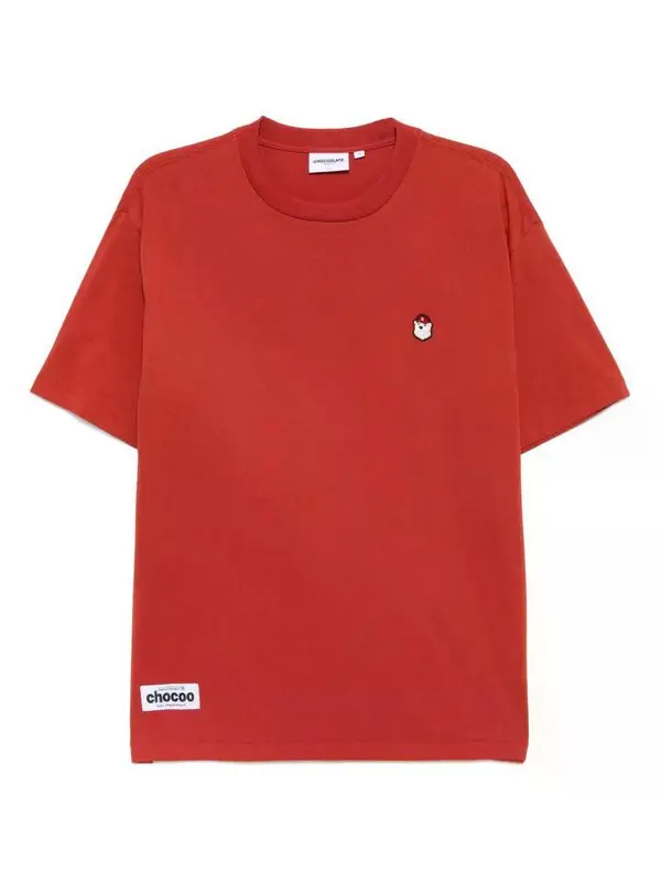 CHOCOOLATE Logo-patch T-shirt - Red
