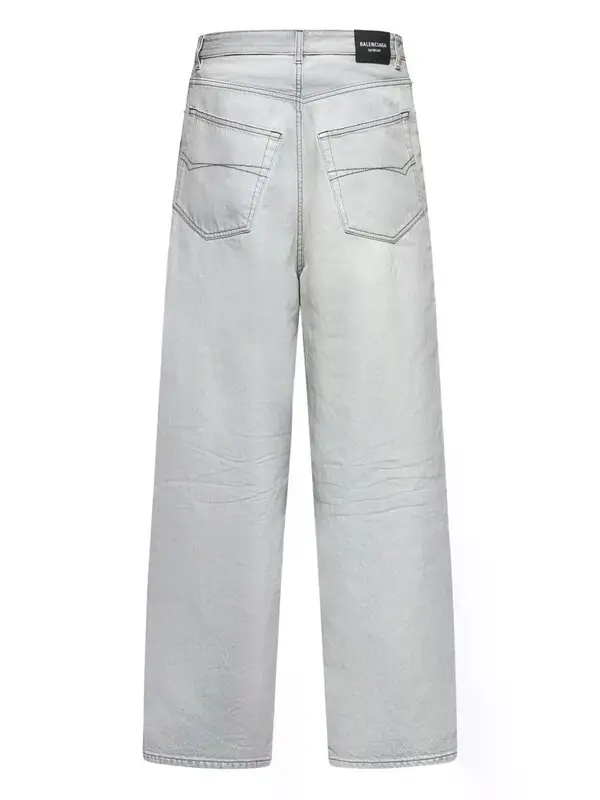 Balenciaga Logo-patch Jeans - Grey