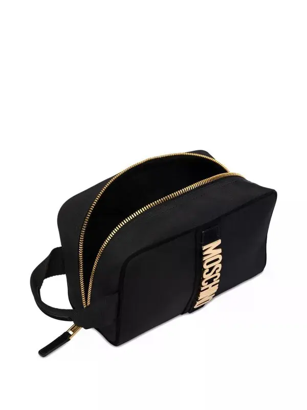 Moschino Logo-plaque Zip-top Wash Bag