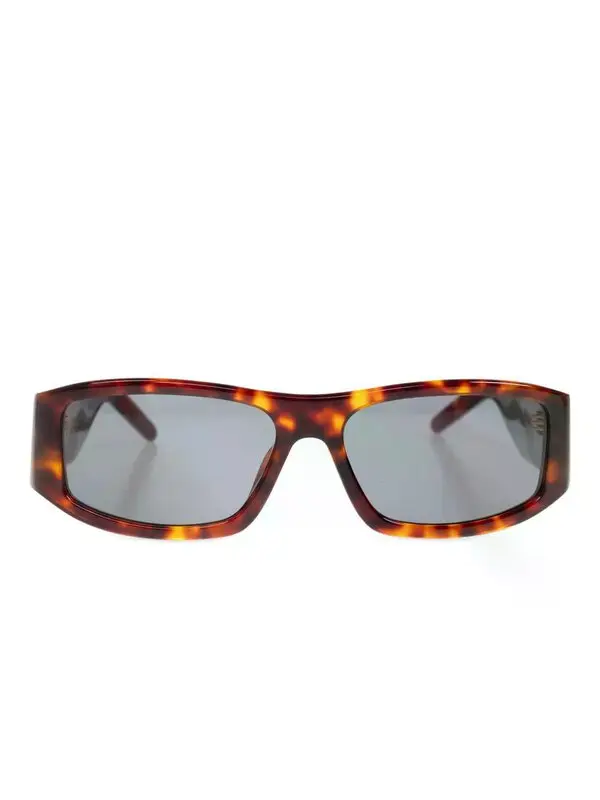 Casablanca Rectangle Tortoiseshell Sunglasses - Brown