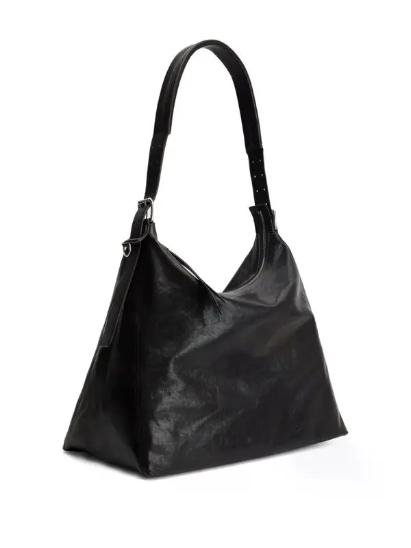 LEMAIRE Belted Shoulder Bag In Paper Lux Leather - Brown