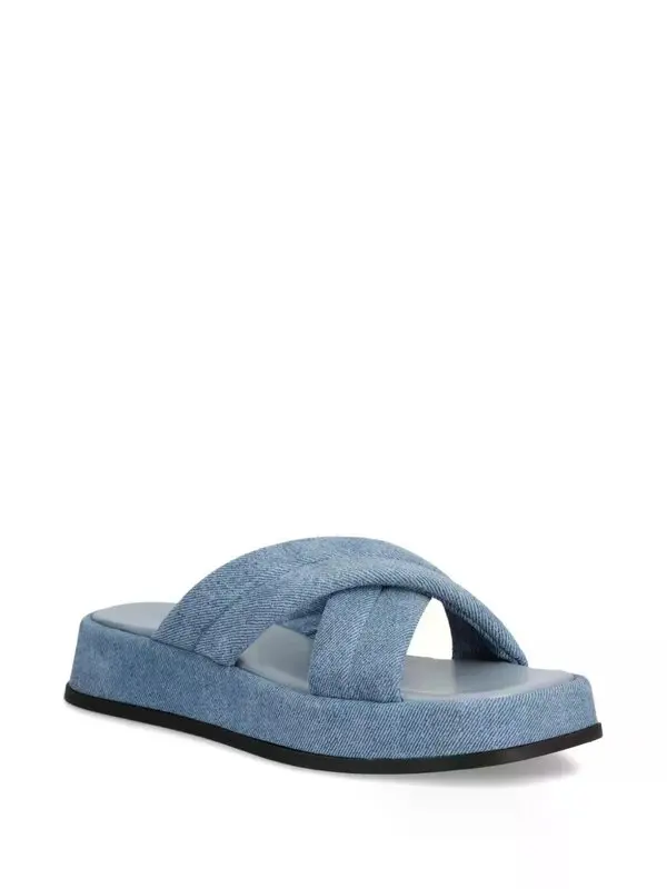Marc O'polo Crossover Denim-effect Platform Sandals