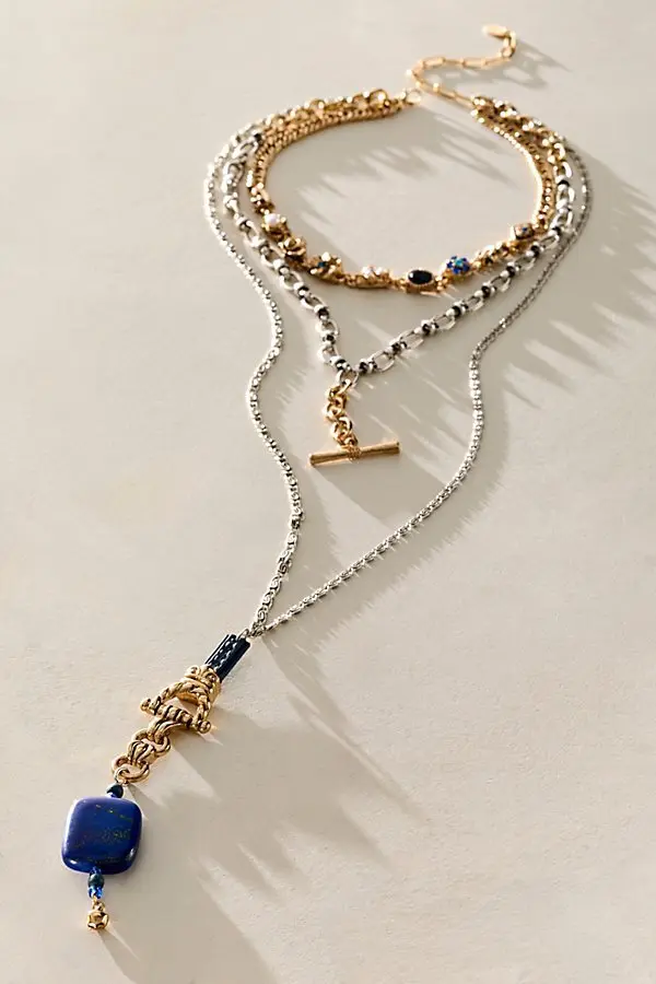 Free People Winslet Layer Necklace - Mixed Metal Combo