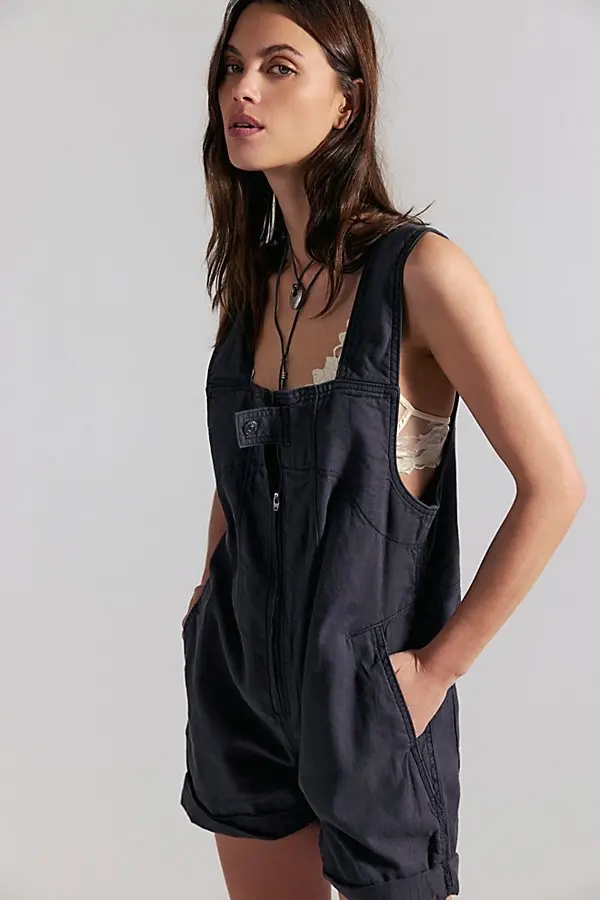 Free People We The Free Jude Shortalls - Black