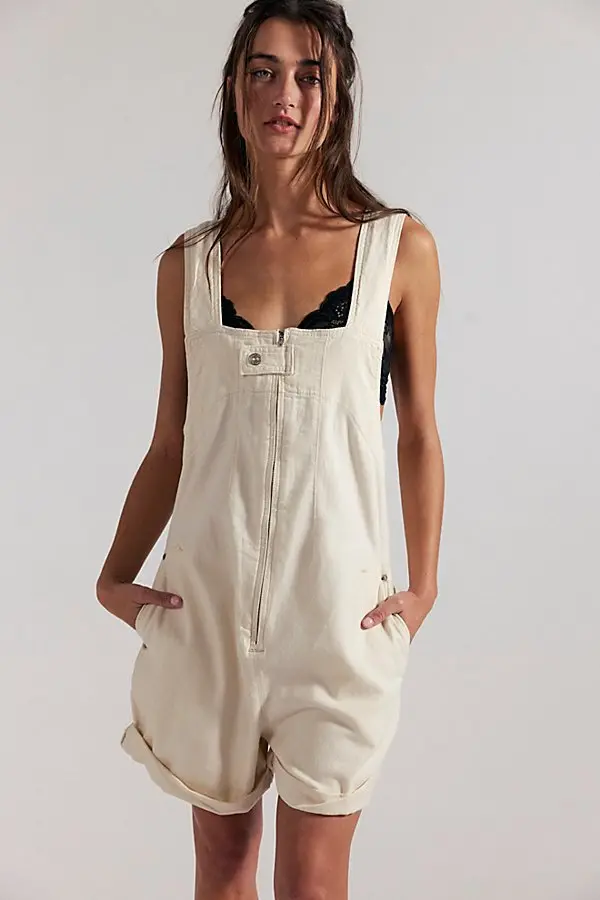 Free People We The Free Jude Shortalls - Ecru