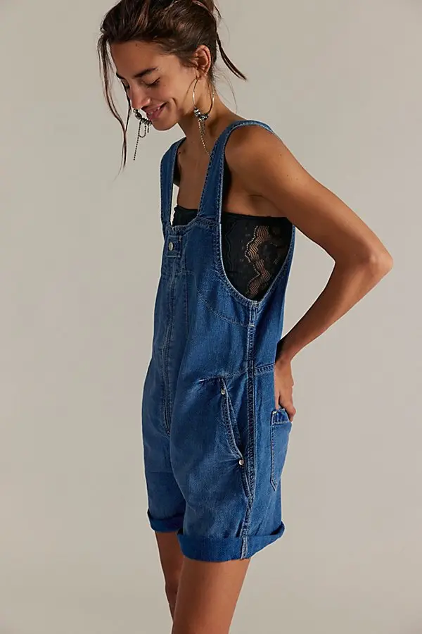 Free People We The Free Jude Shortalls - Mid Indigo