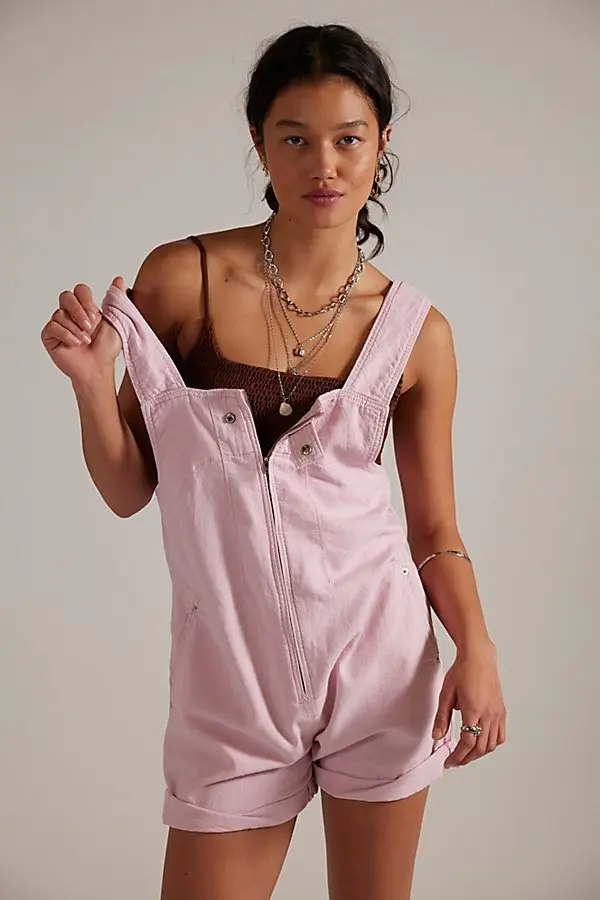 Free People We The Free Jude Shortalls - Pink Parfait