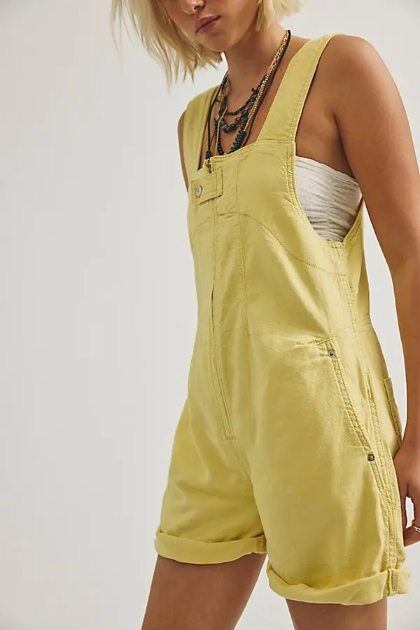 Free People We The Free Jude Shortalls - Sicilian Yellow