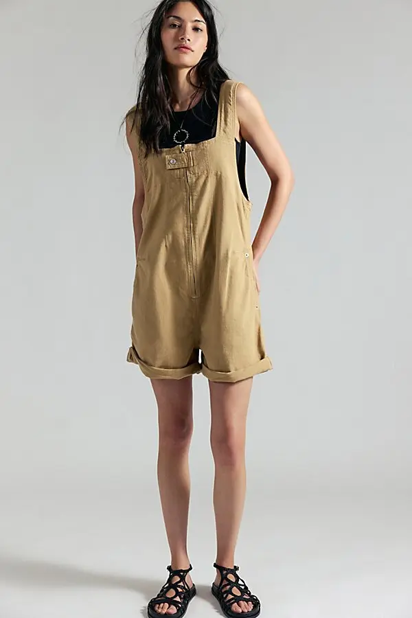 Free People We The Free Jude Shortalls - Warm Sand