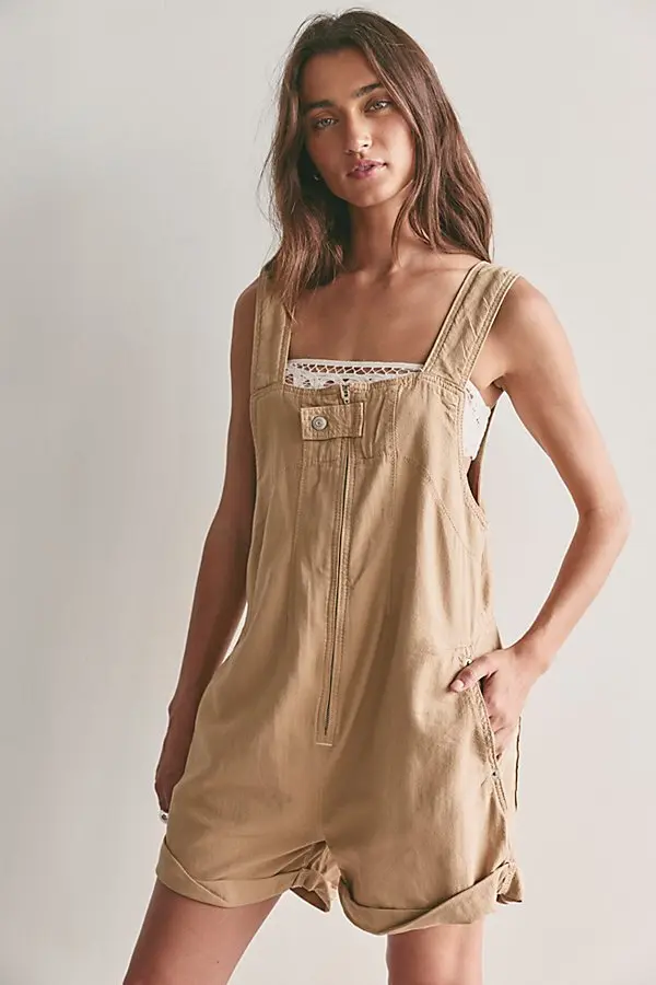 Free People We The Free Jude Shortalls - Warm Sand
