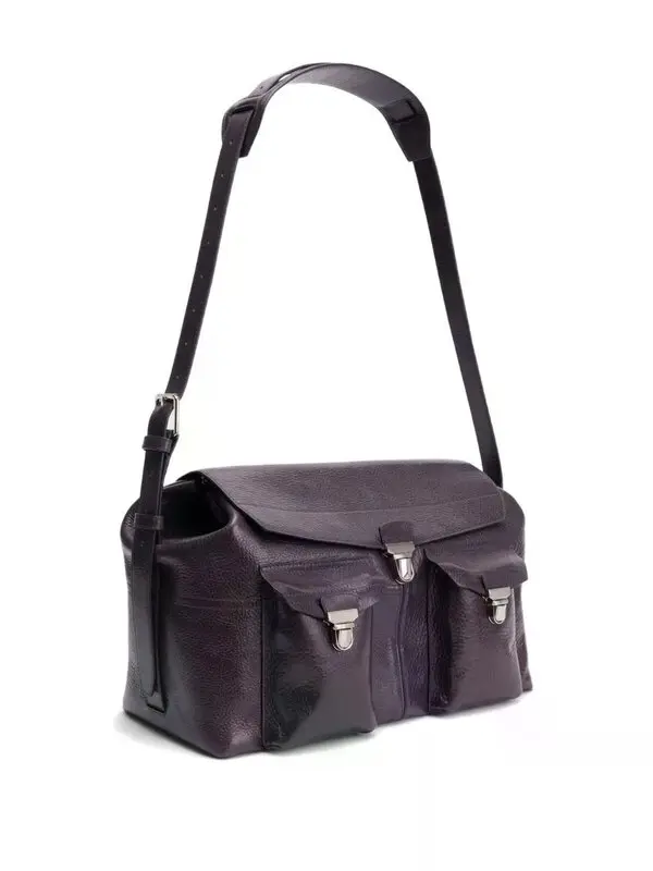 LEMAIRE Week-end Gear Leather Shoulder Bag - Brown