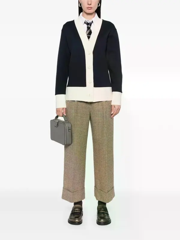 Thom Browne Contrasting-trim V-neck Cardigan