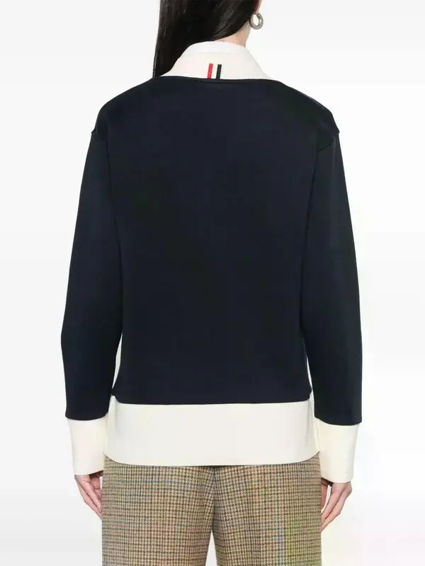 Thom Browne Contrasting-trim V-neck Cardigan