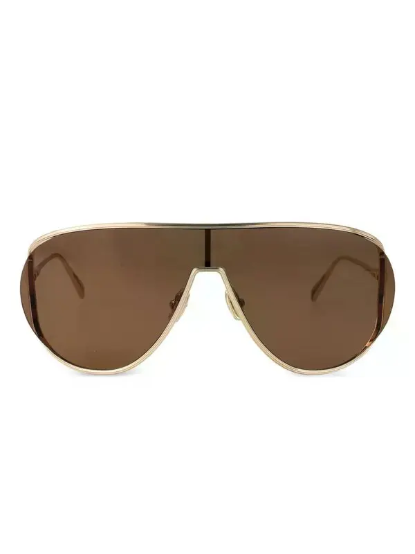 FERRAGAMO Geometric Sunglasses With Metallic Frame