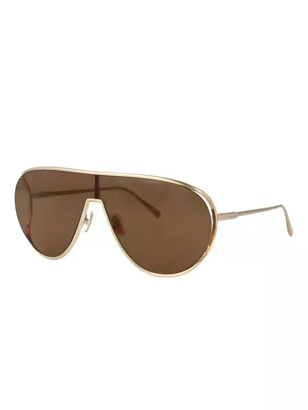 FERRAGAMO Geometric Sunglasses With Metallic Frame