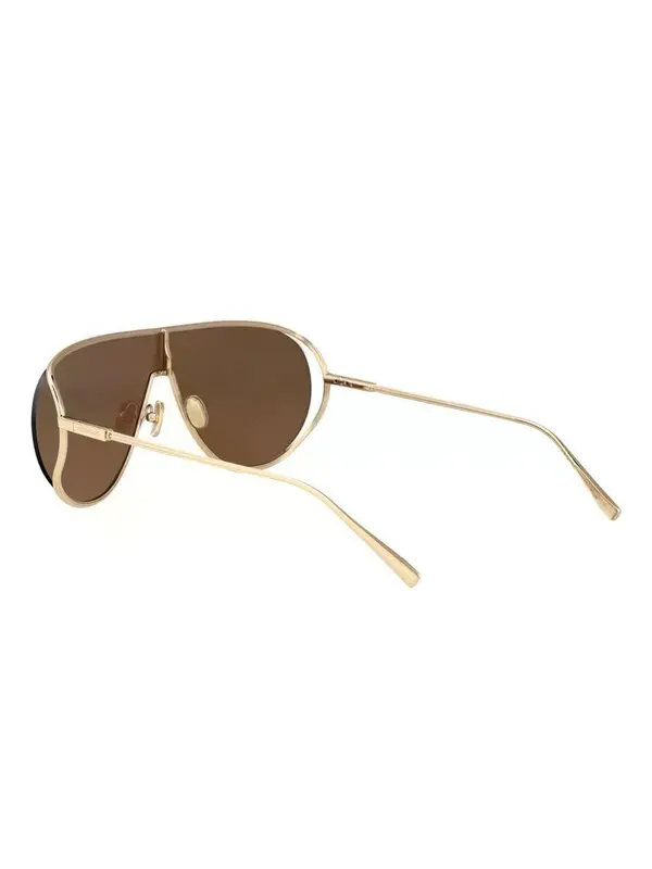 FERRAGAMO Geometric Sunglasses With Metallic Frame