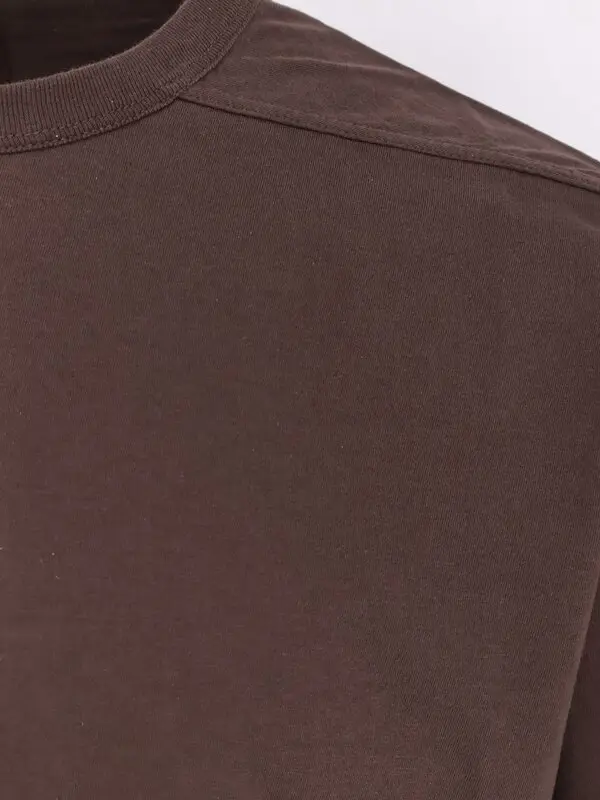 Rick Owens Brad T Cotton Tshirt - Brown
