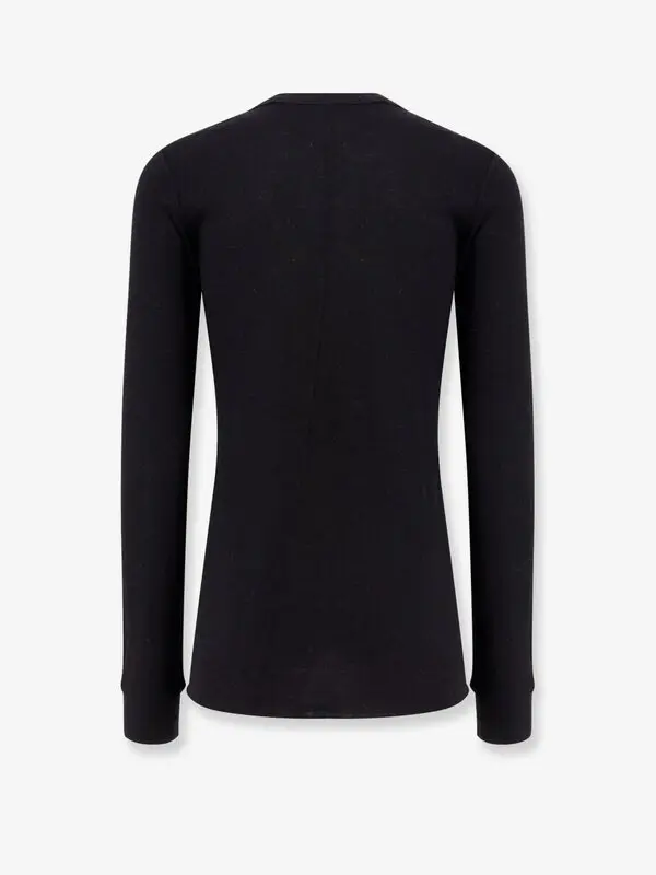 Rick Owens Basic Ls T Viscose Blend Tshirt - Black