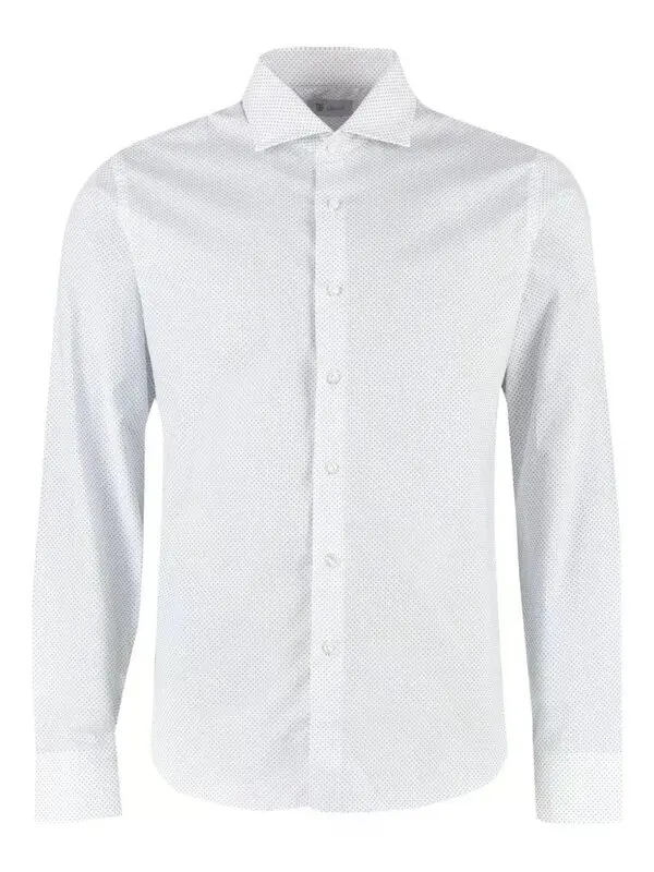 THE (ALPHABET) Printed Cotton Shirt - White