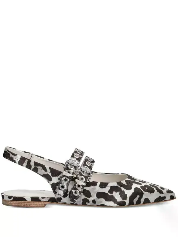 KENNEL&SCHMENGER Greta Double-buckle Flats - White