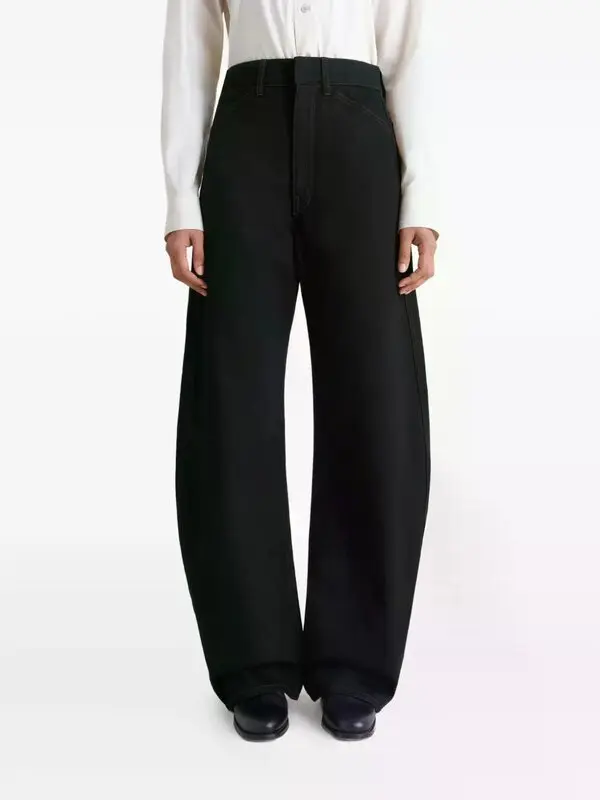 LEMAIRE High-waisted Curved Jeans - Black