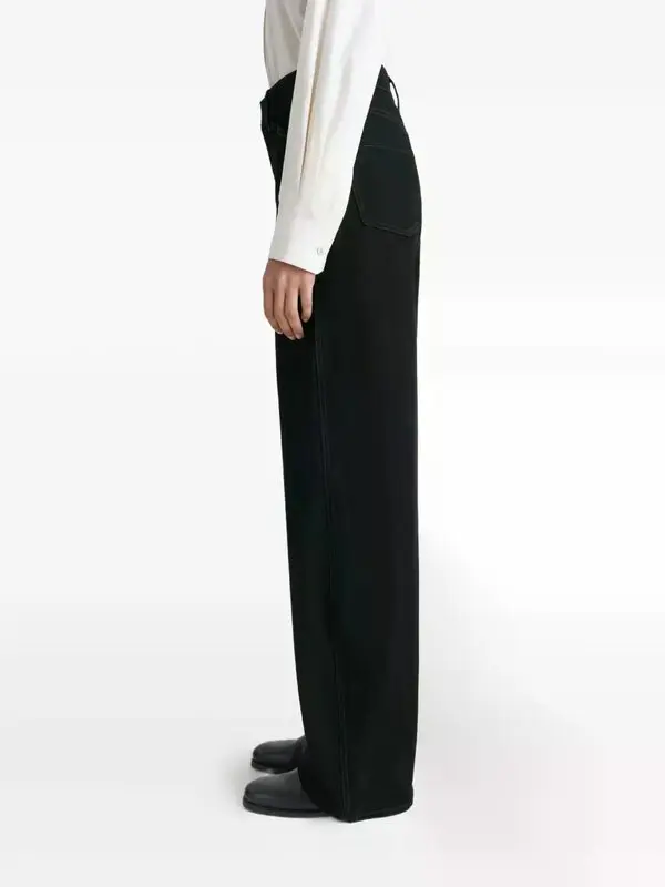 LEMAIRE High-waisted Curved Jeans - Black