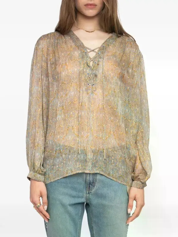 Zadig&Voltaire Tamela Lace-up Blouse
