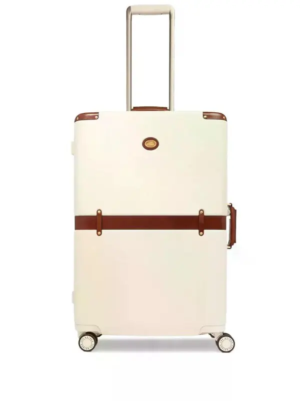 THE BRIDGE Leather-trimmed Trunk Suitcase
