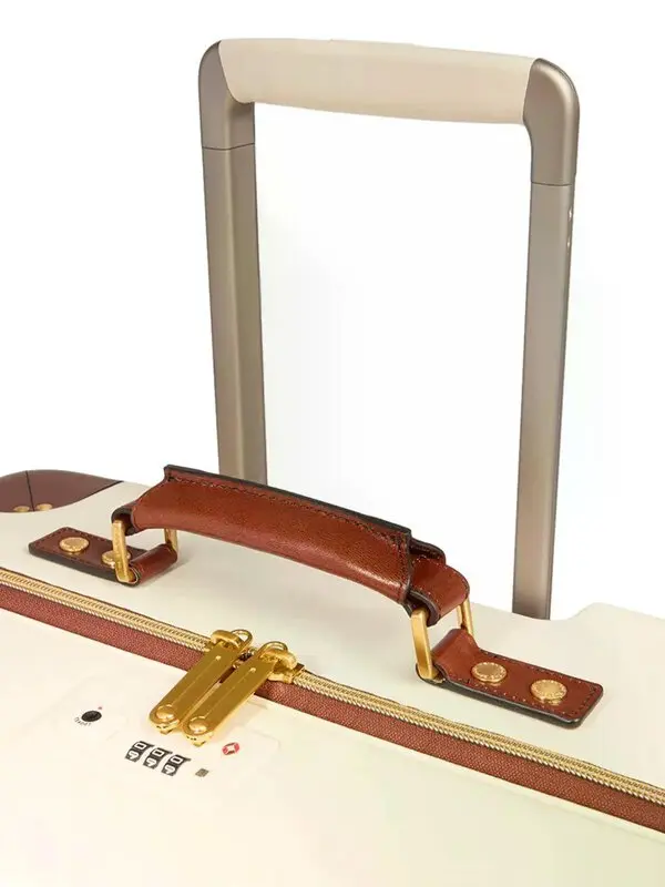 THE BRIDGE Leather-trimmed Trunk Suitcase