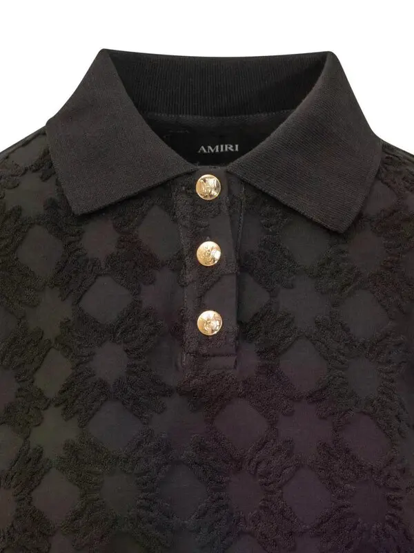Amiri Textured-pattern Polo Shirt