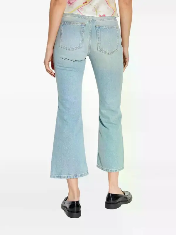 LoveShackFancy Cherry-embroidered Jeans