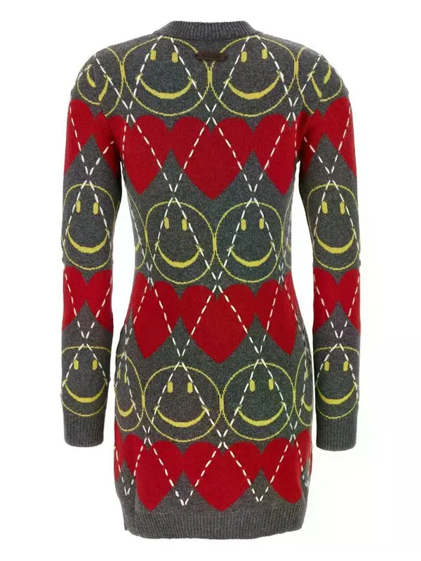 Moschino Smiley® Argyle-pattern Dress