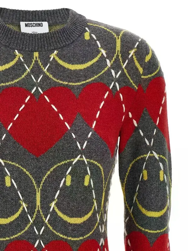 Moschino Smiley® Argyle-pattern Dress