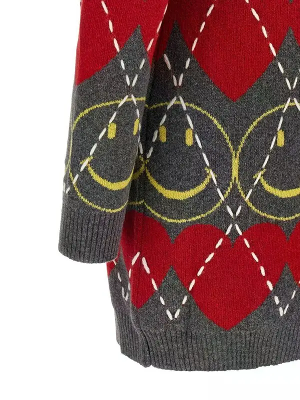 Moschino Smiley® Argyle-pattern Dress