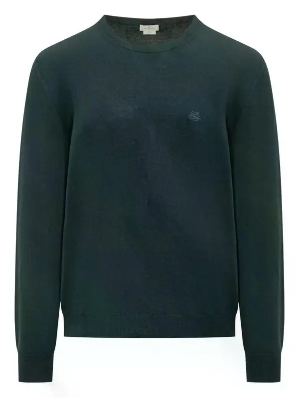 Etro Crew-neck Embroidered Sweater - Green