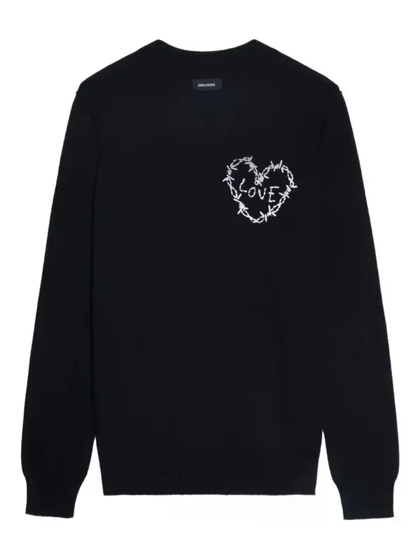 Zadig&Voltaire Heart-detail Crew Neck Sweater