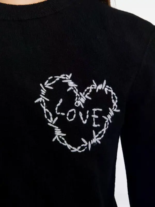 Zadig&Voltaire Heart-detail Crew Neck Sweater