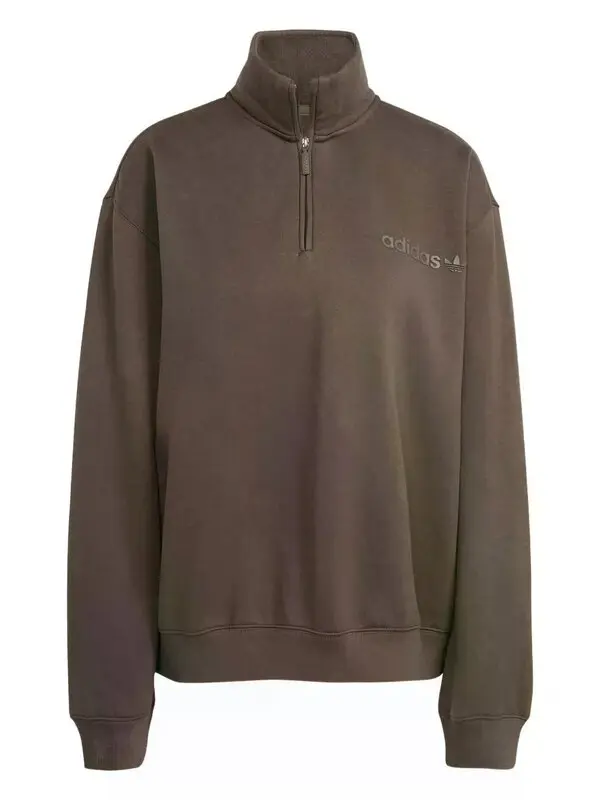 Adidas Half-zip Sweatshirt - Brown