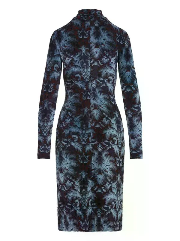 Etro Floral-pattern Mock-neck Midi Dress