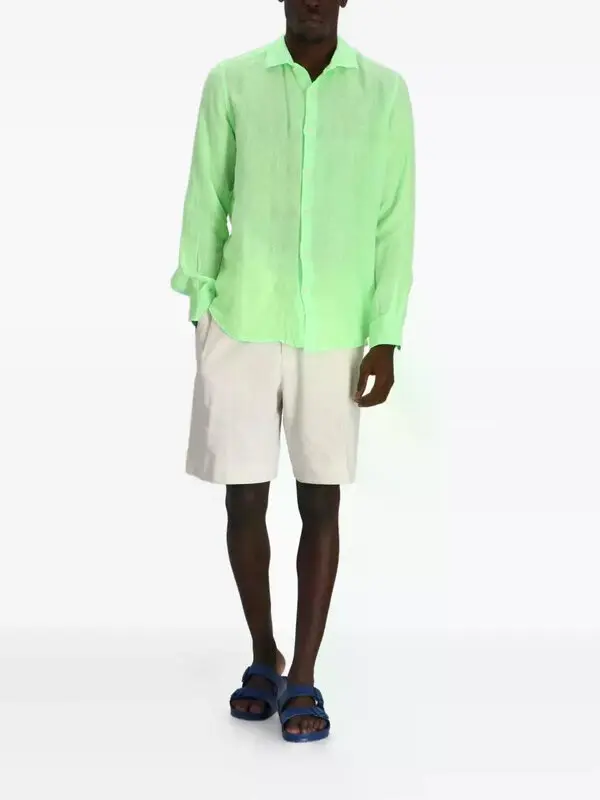 MC2 SAINT BARTH Linen Shirt - Green
