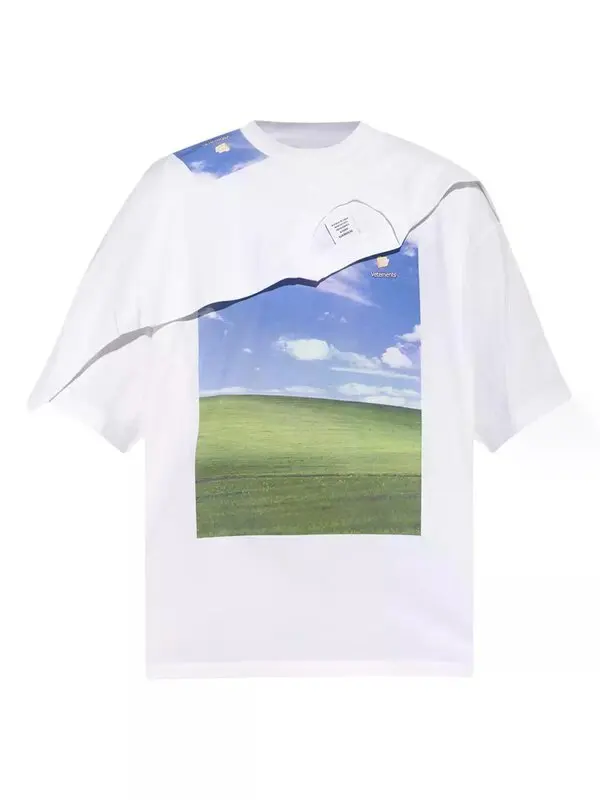 Vetements Graphic-print Layered T-shirt - White