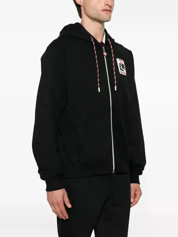 Casablanca Logo-patch Zip-up Hoodie