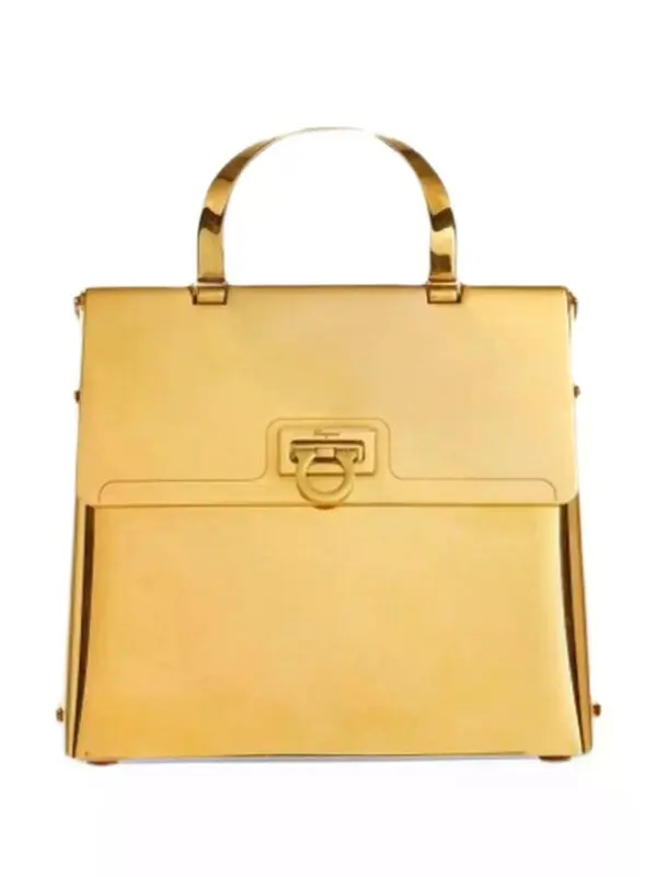 FERRAGAMO Small Trifolio Handbag - Gold