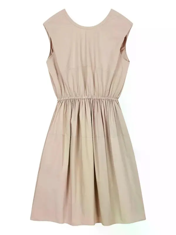 STUDIO TOMBOY Twisted Neckline A-line Dress - Neutrals