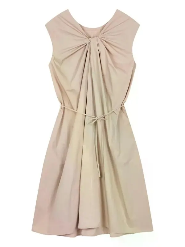 STUDIO TOMBOY Twisted Neckline A-line Dress - Neutrals