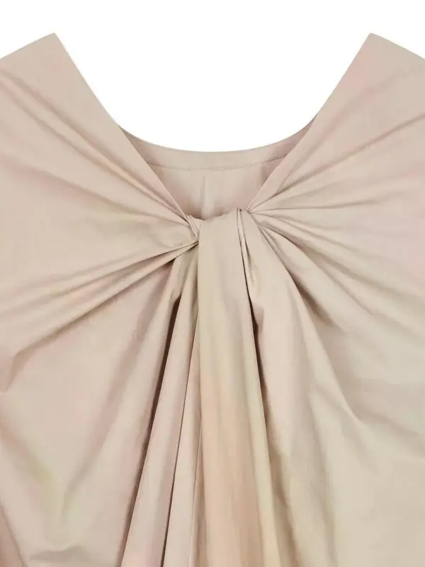 STUDIO TOMBOY Twisted Neckline A-line Dress - Neutrals